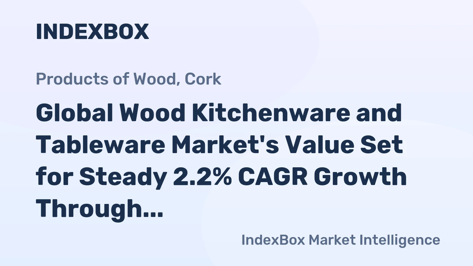 Global Wood Kitchenware and Tableware Market's Value Set for Steady 2.2% CAGR Growth Through 2035