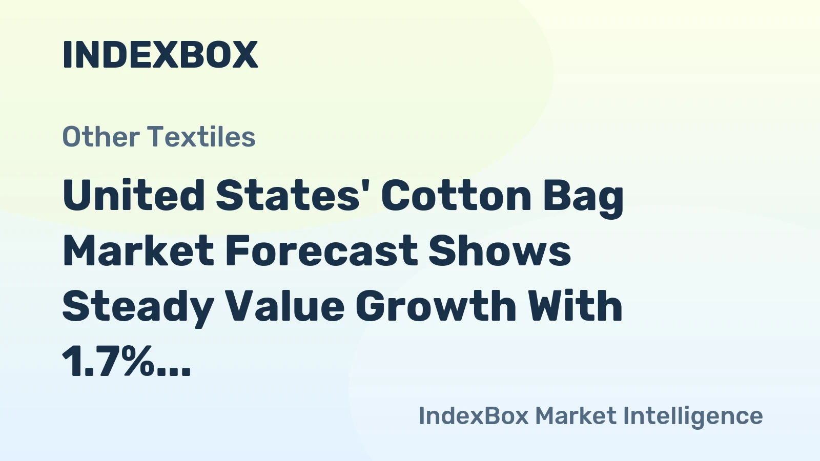 United States' Cotton Bag Market Forecast Shows Steady Value Growth With 1.7% CAGR Through 2035