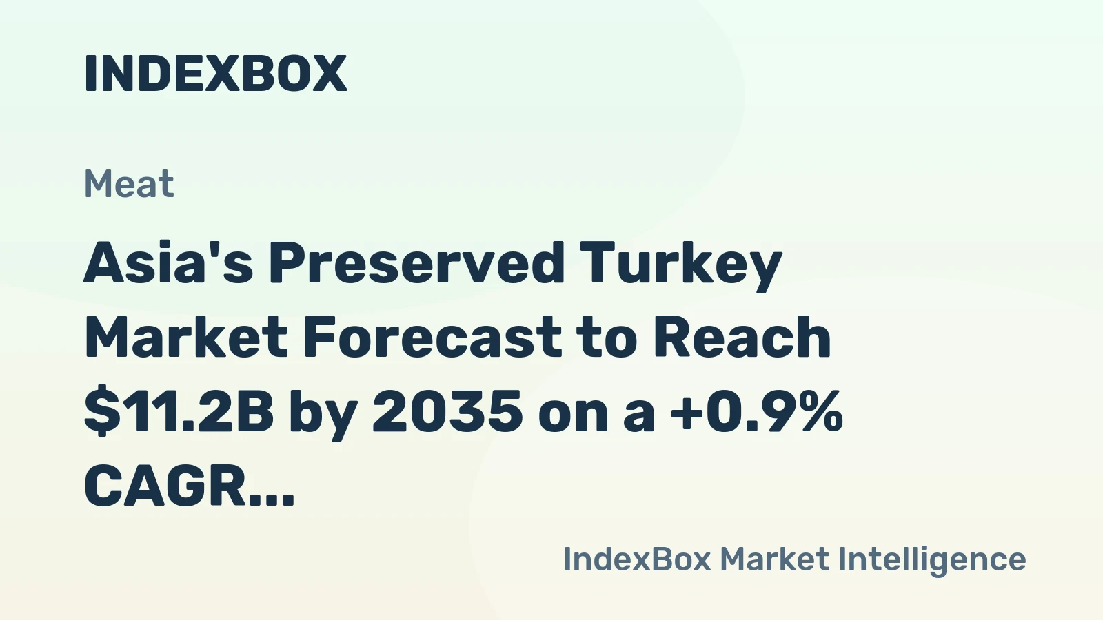 Asia's Preserved Turkey Market Forecast to Reach $11.2B by 2035 on a +0.9% CAGR Trajectory