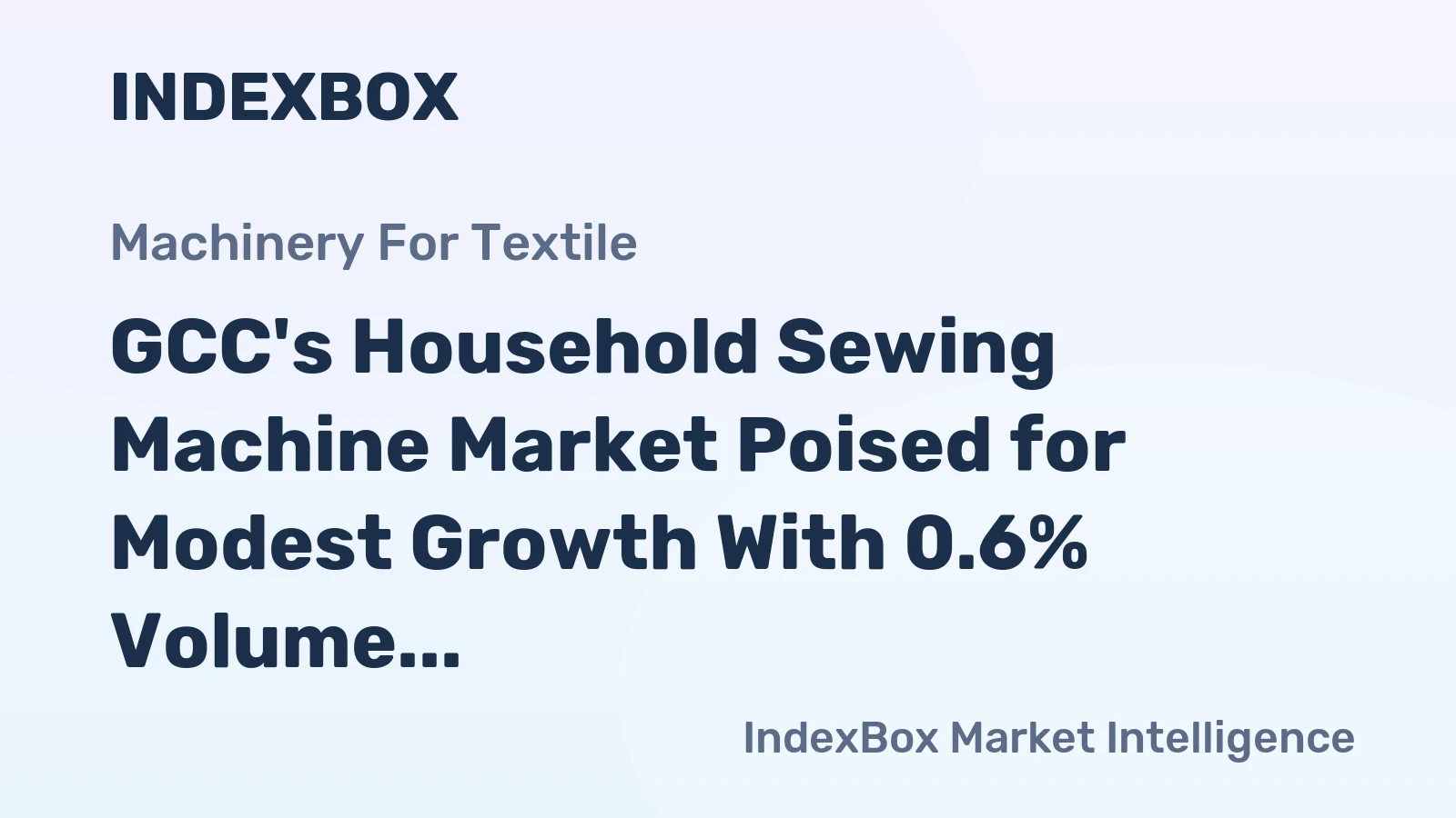 GCC's Household Sewing Machine Market Poised for Modest Growth With 0.6% Volume CAGR Through 2035