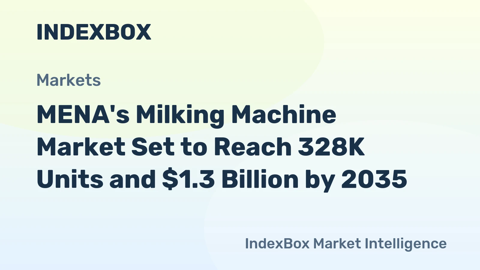 MENA's Milking Machine Market Set to Reach 328K Units and $1.3 Billion by 2035