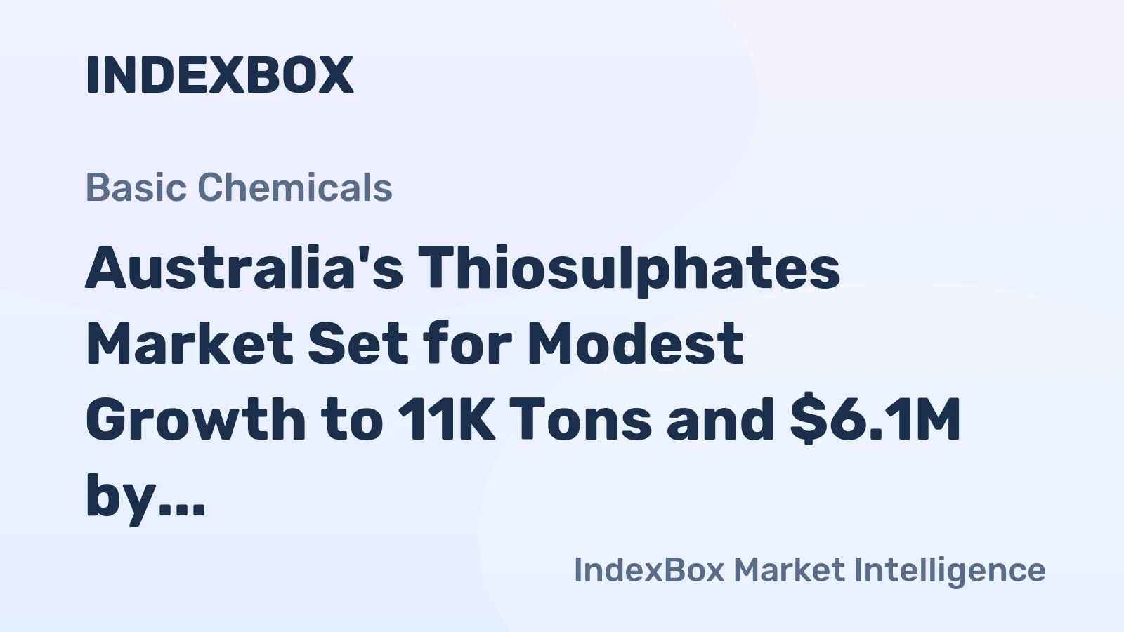 Australia's Thiosulphates Market Set for Modest Growth to 11K Tons and $6.1M by 2035