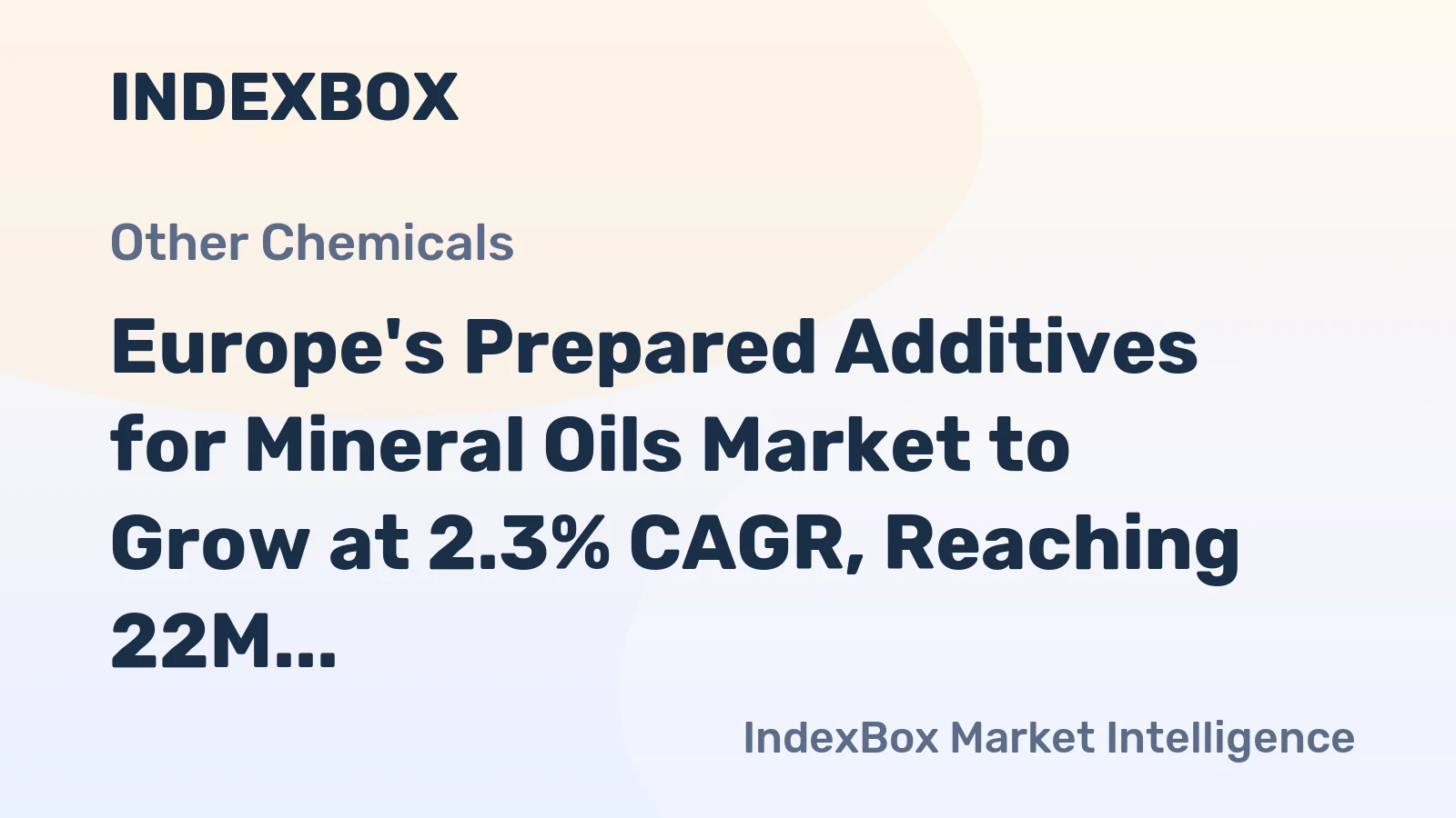 Europe's Prepared Additives for Mineral Oils Market to Grow at 2.3% CAGR, Reaching 22M Tons by 2035