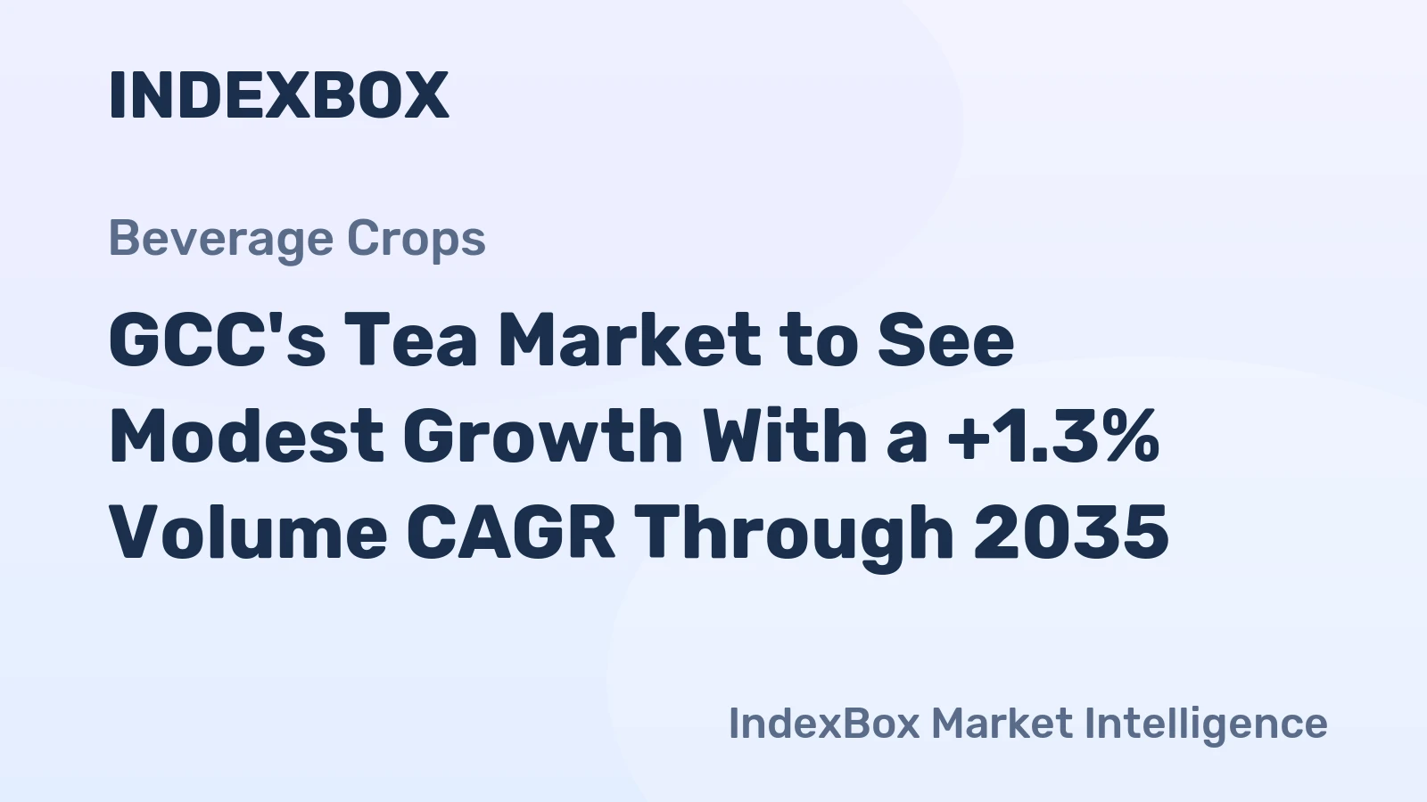 GCC's Tea Market to See Modest Growth With a +1.3% Volume CAGR Through 2035