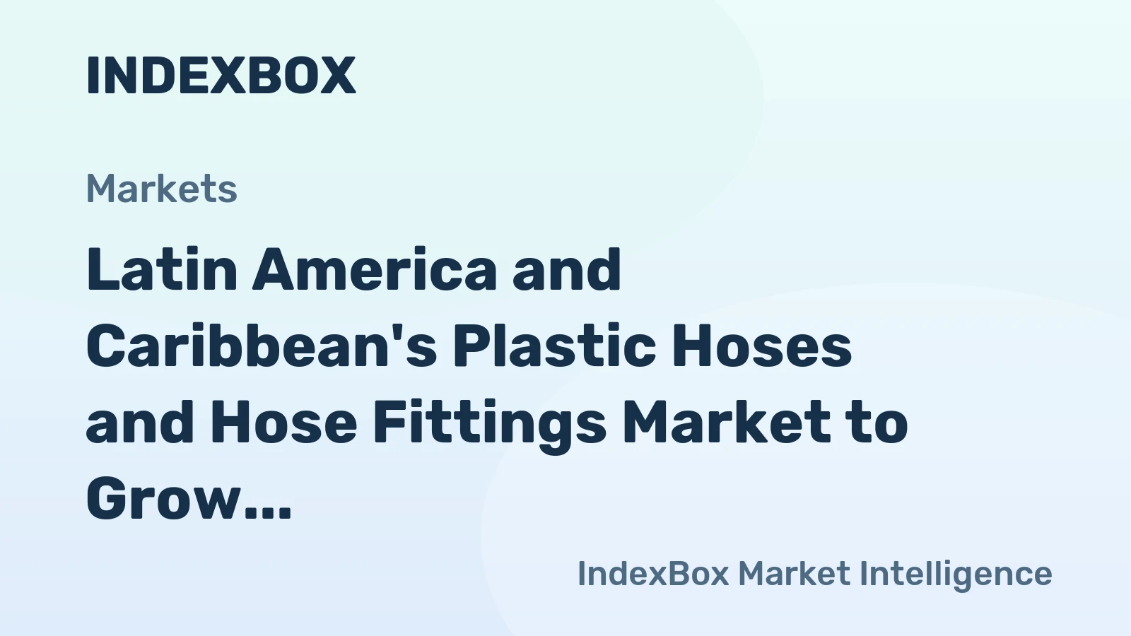 Latin America and Caribbean's Plastic Hoses and Hose Fittings Market to Grow at a CAGR of +0.8% from 2024 to 2035