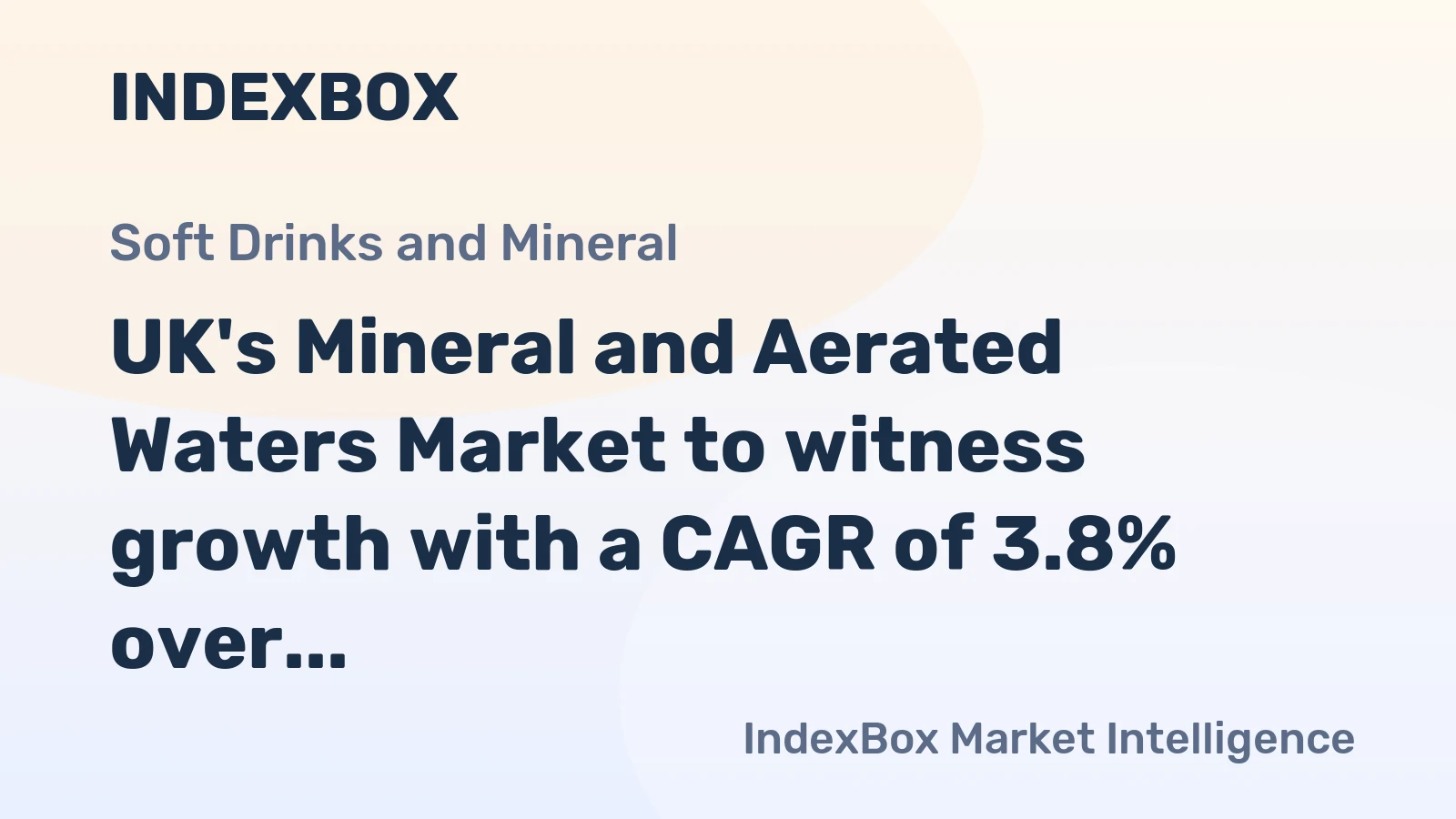 UK's Mineral and Aerated Waters Market to witness growth with a CAGR of 3.8% over the next decade