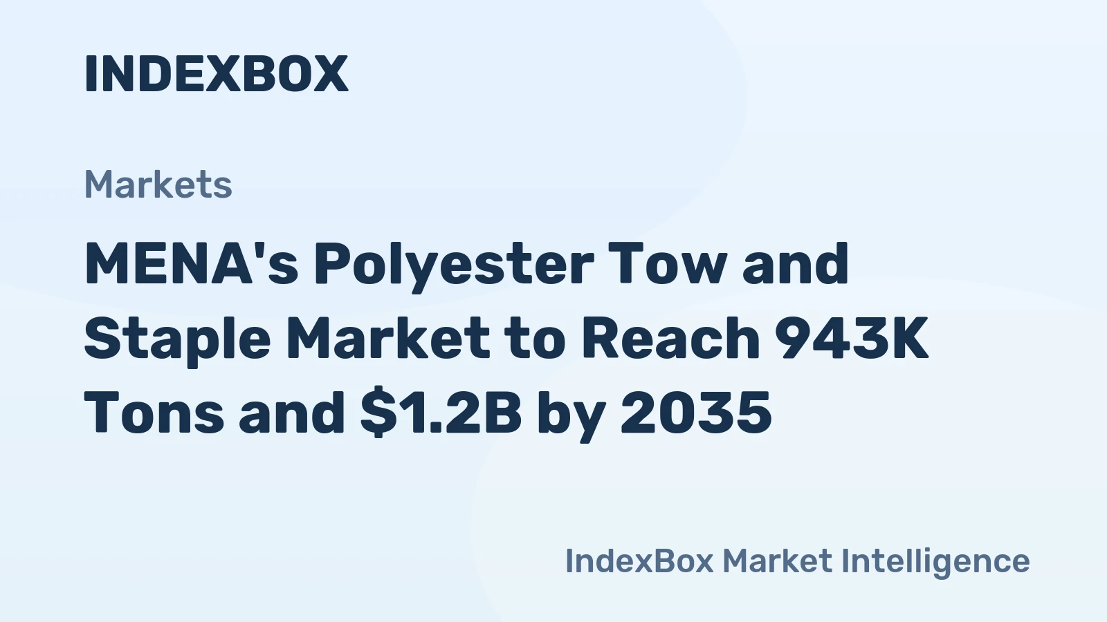 MENA's Polyester Tow and Staple Market to Reach 943K Tons and $1.2B by 2035