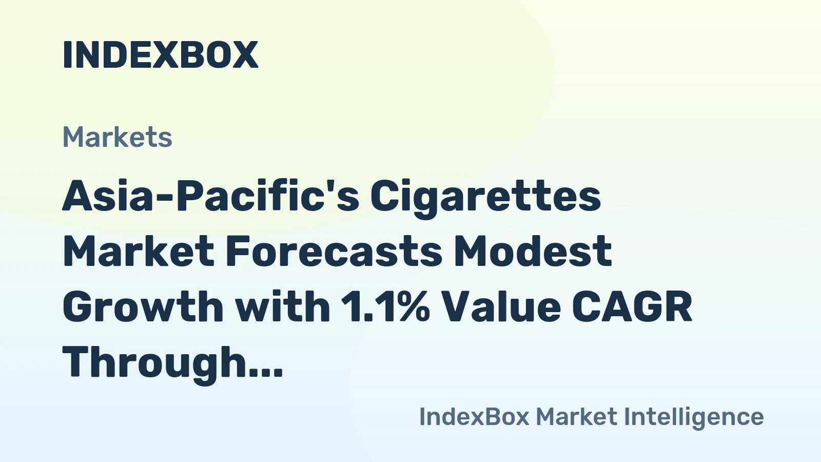 Asia-Pacific's Cigarettes Market Forecasts Modest Growth with 1.1% Value CAGR Through 2035