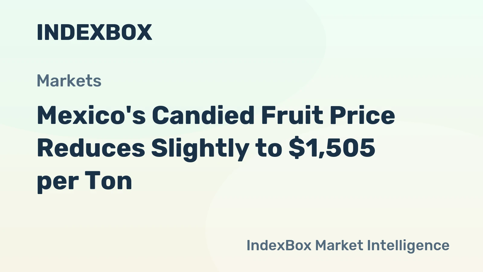 Mexico's Candied Fruit Price Reduces Slightly to $1,505 per Ton