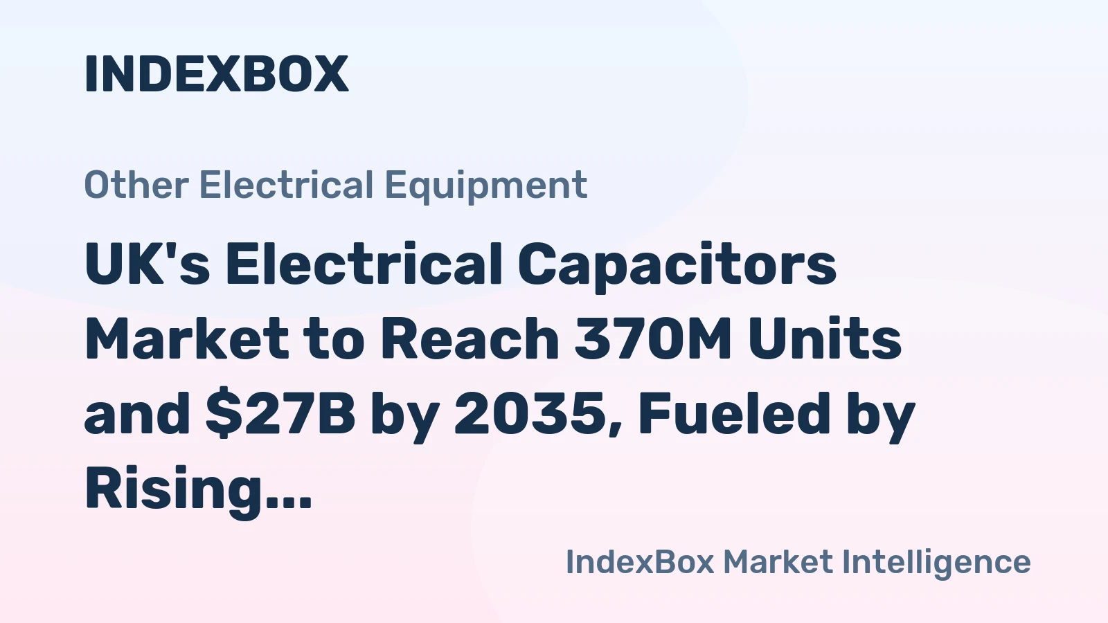 UK's Electrical Capacitors Market to Reach 370M Units and $27B by 2035, Fueled by Rising Demand