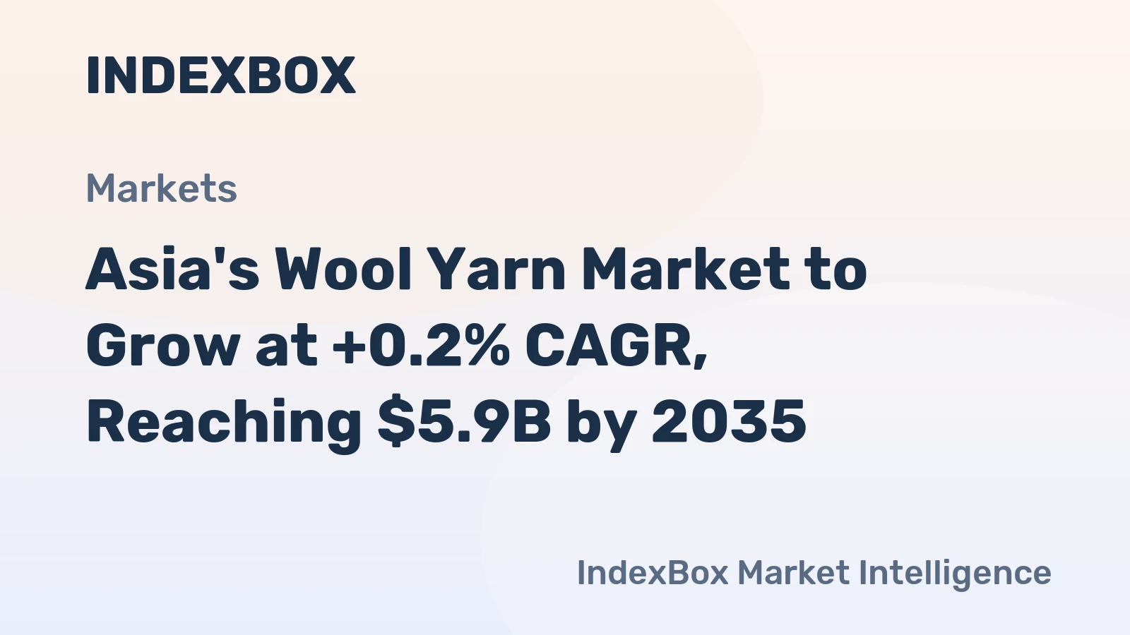 Asia's Wool Yarn Market to Grow at +0.2% CAGR, Reaching $5.9B by 2035