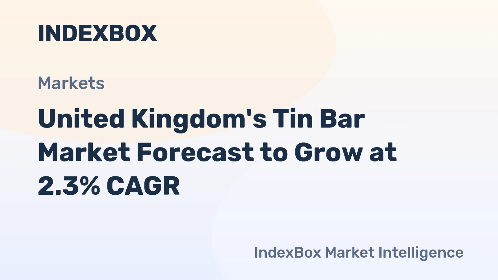 United Kingdom's Tin Bar Market Forecast to Grow at 2.3% CAGR