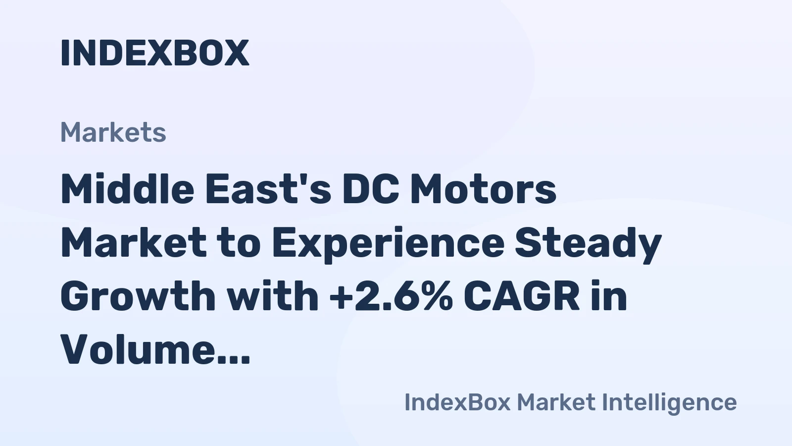 Middle East's DC Motors Market to Experience Steady Growth with +2.6% CAGR in Volume and +4.9% CAGR in Value by 2035