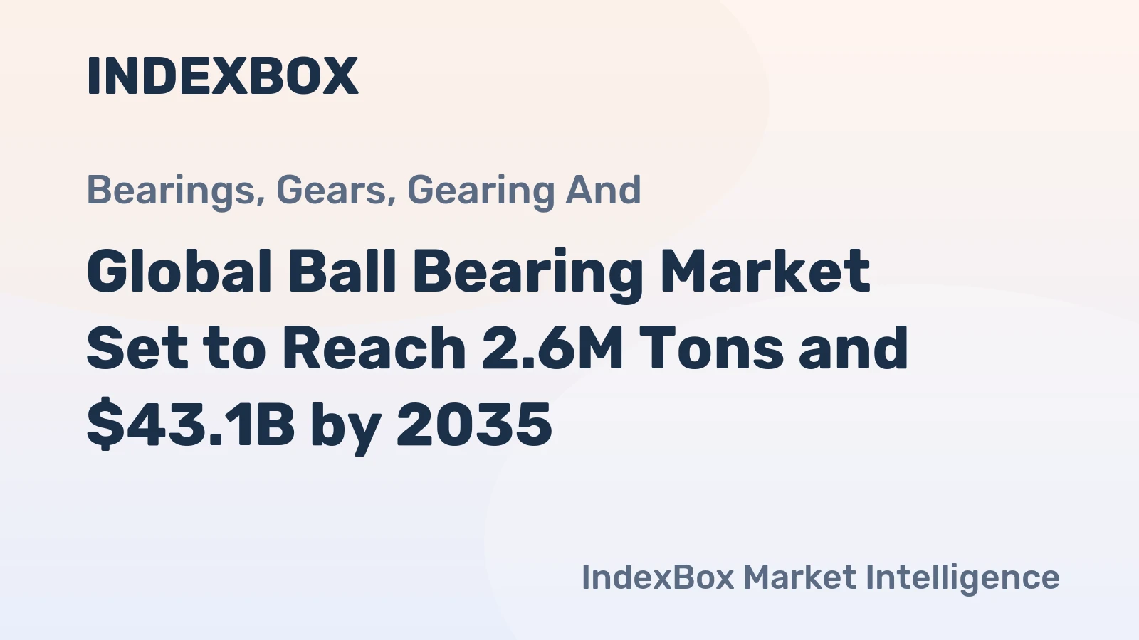 Global Ball Bearing Market Set to Reach 2.6M Tons and $43.1B by 2035