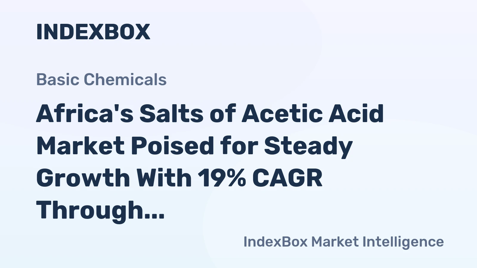 Africa's Salts of Acetic Acid Market Poised for Steady Growth With 19% CAGR Through 2035