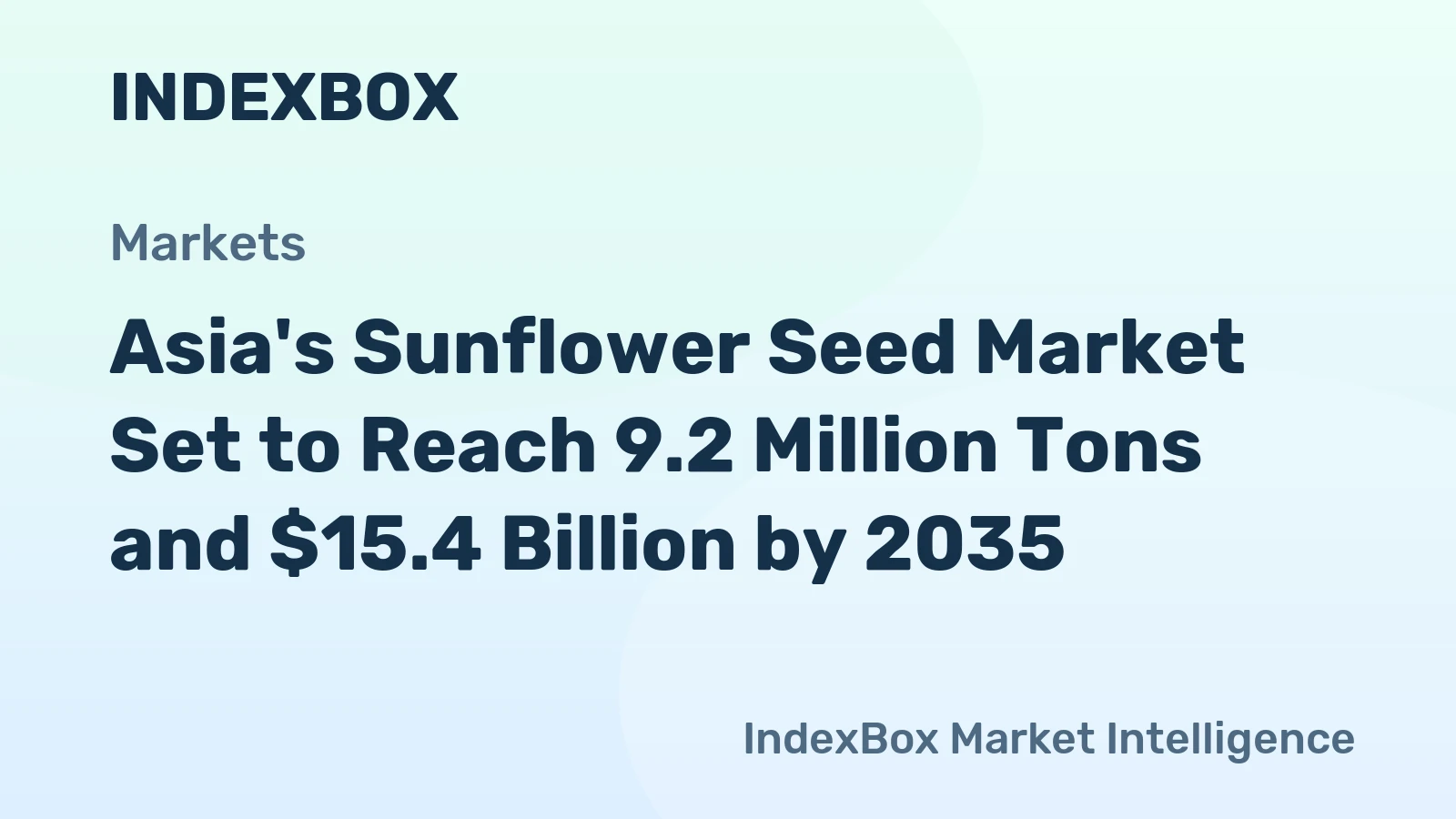 Asia's Sunflower Seed Market Set to Reach 9.2 Million Tons and $15.4 Billion by 2035
