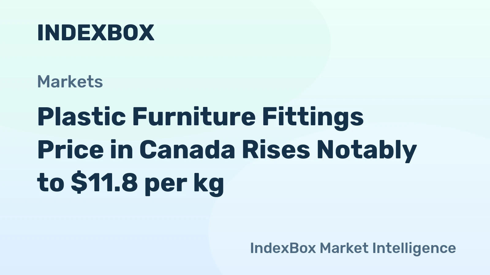 Plastic Furniture Fittings Price in Canada Rises Notably to $11.8 per kg