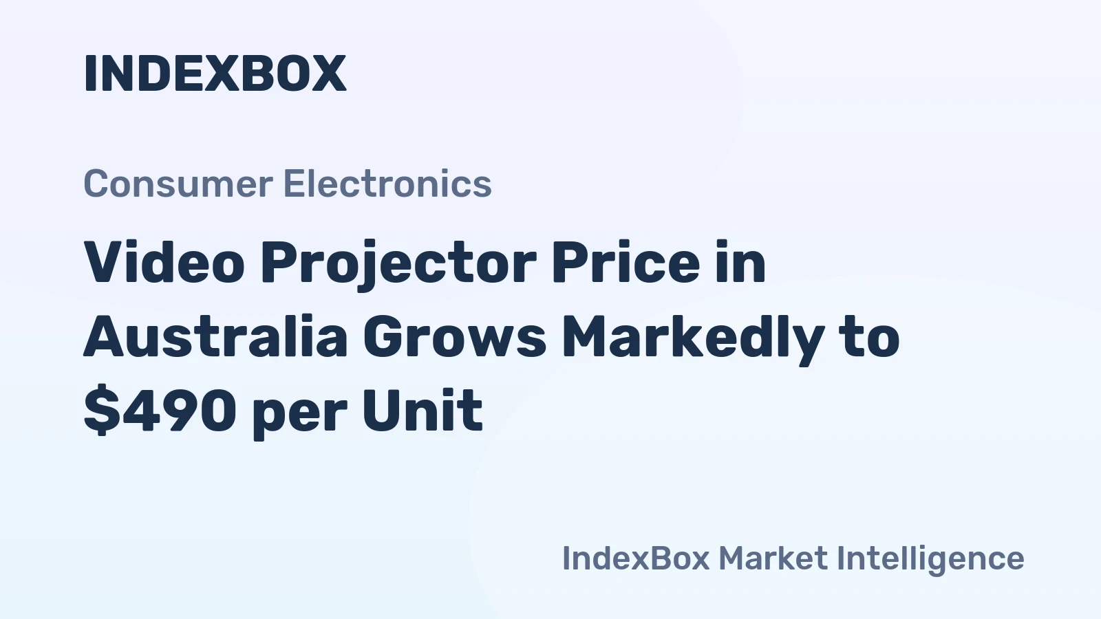 Video Projector Price in Australia Grows Markedly to $490 per Unit