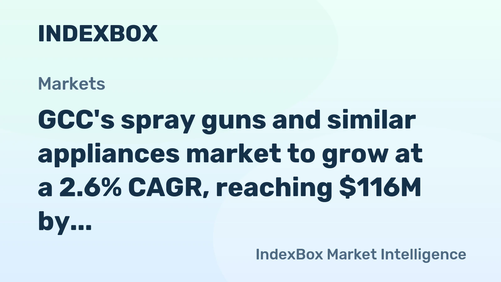 GCC's spray guns and similar appliances market to grow at a 2.6% CAGR, reaching $116M by 2035, driven by sustained demand.