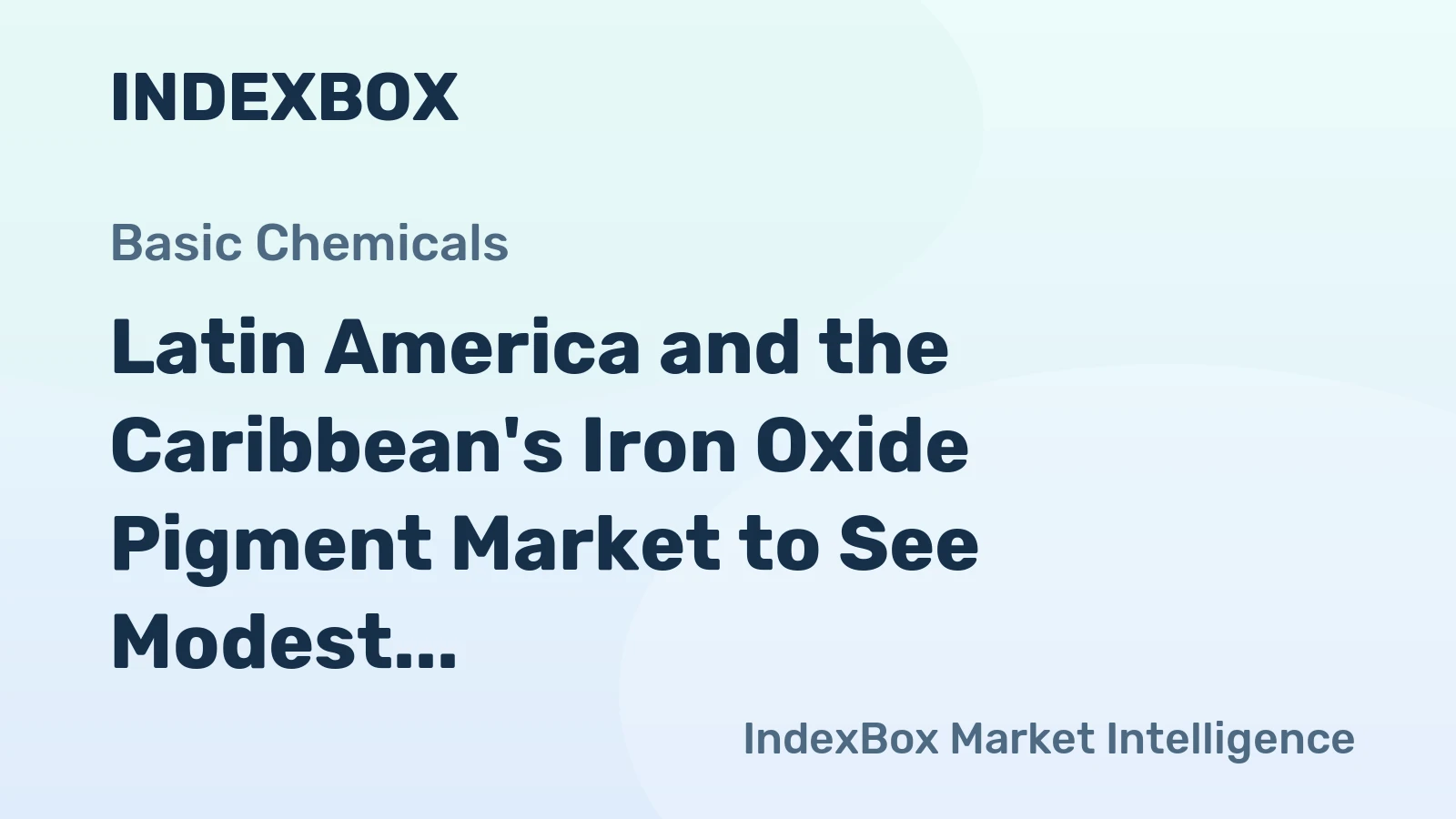 Latin America and the Caribbean's Iron Oxide Pigment Market to See Modest Growth With a 05% Volume CAGR Through 2035