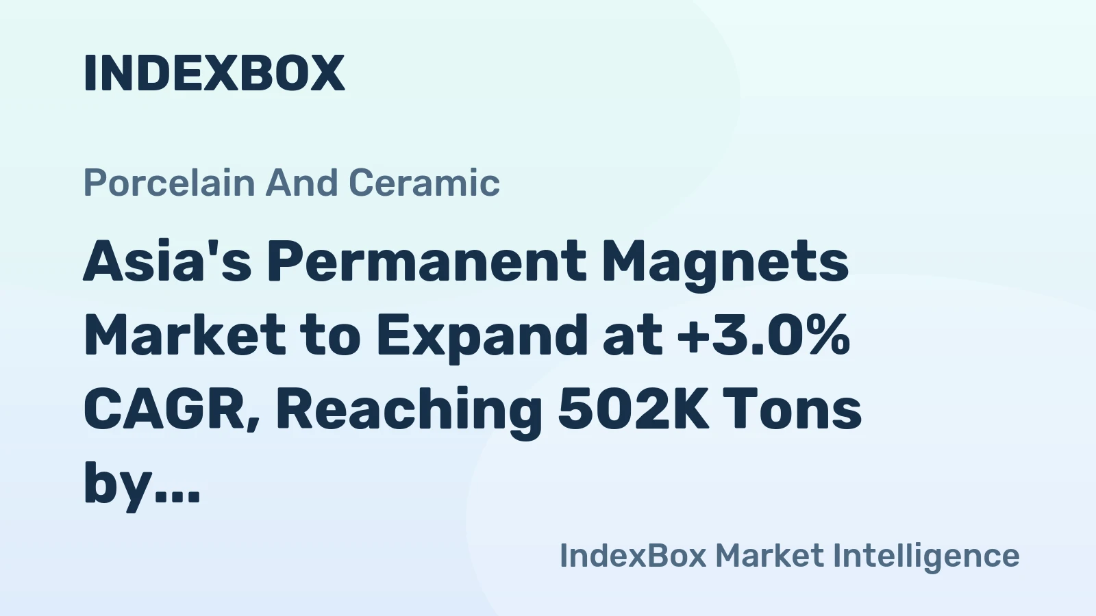 Asia's Permanent Magnets Market to Expand at +3.0% CAGR, Reaching 502K Tons by 2035