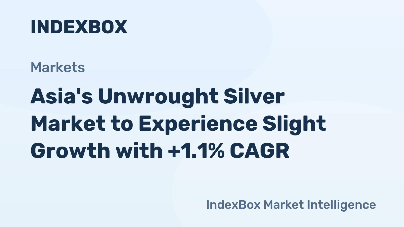 Asia's Unwrought Silver Market to Experience Slight Growth with +1.1% CAGR