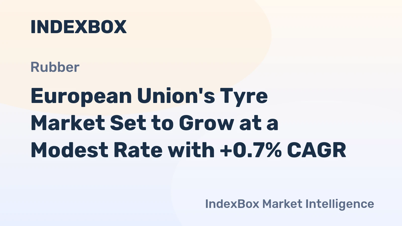 European Union's Tyre Market Set to Grow at a Modest Rate with +0.7% CAGR