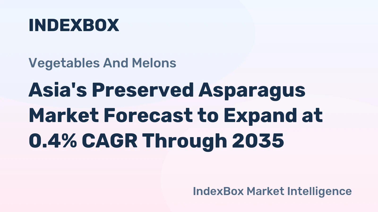 Asia's Preserved Asparagus Market Forecast to Expand at 0.4% CAGR Through 2035