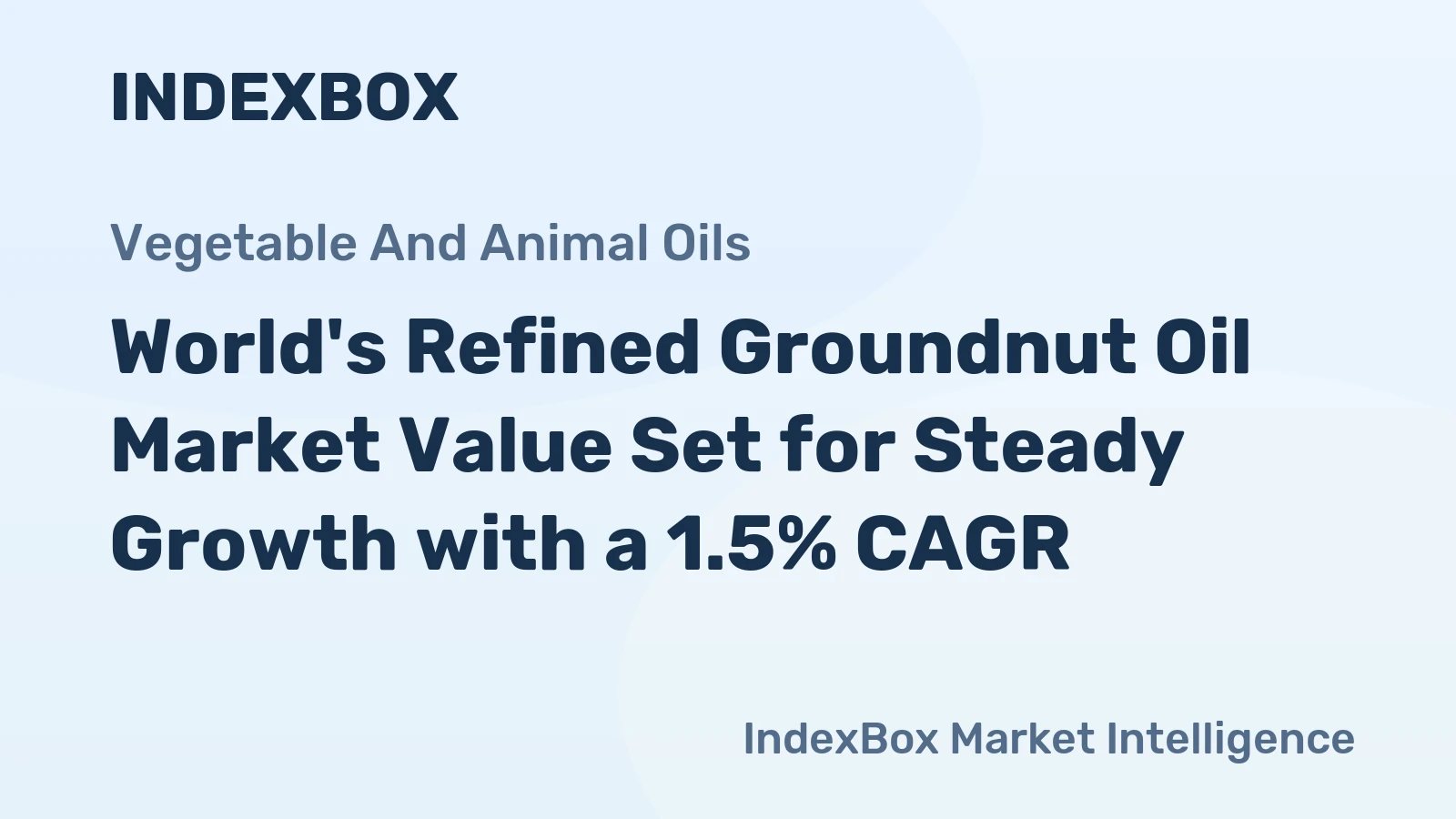 World's Refined Groundnut Oil Market Value Set for Steady Growth with a 1.5% CAGR
