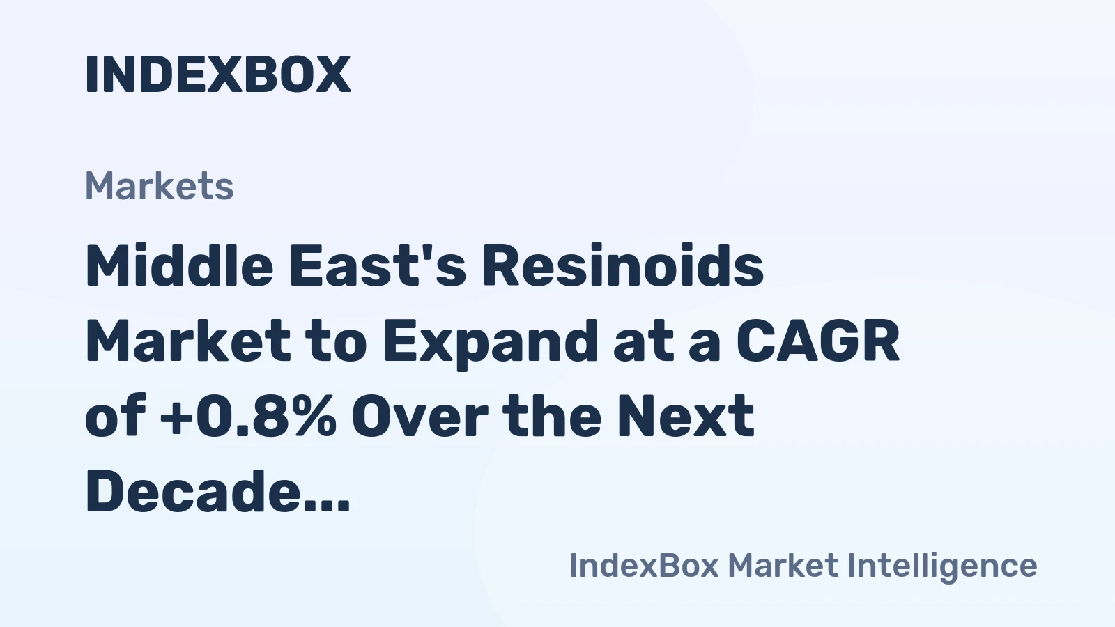 Middle East's Resinoids Market to Expand at a CAGR of +0.8% Over the Next Decade