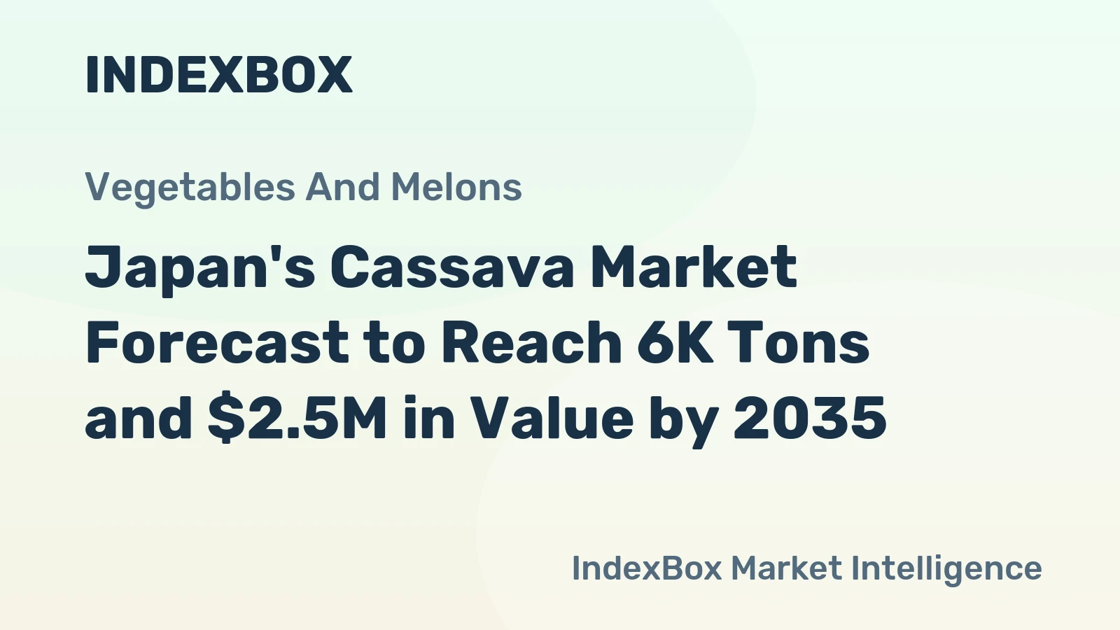 Japan's Cassava Market Forecast to Reach 6K Tons and $2.5M in Value by 2035