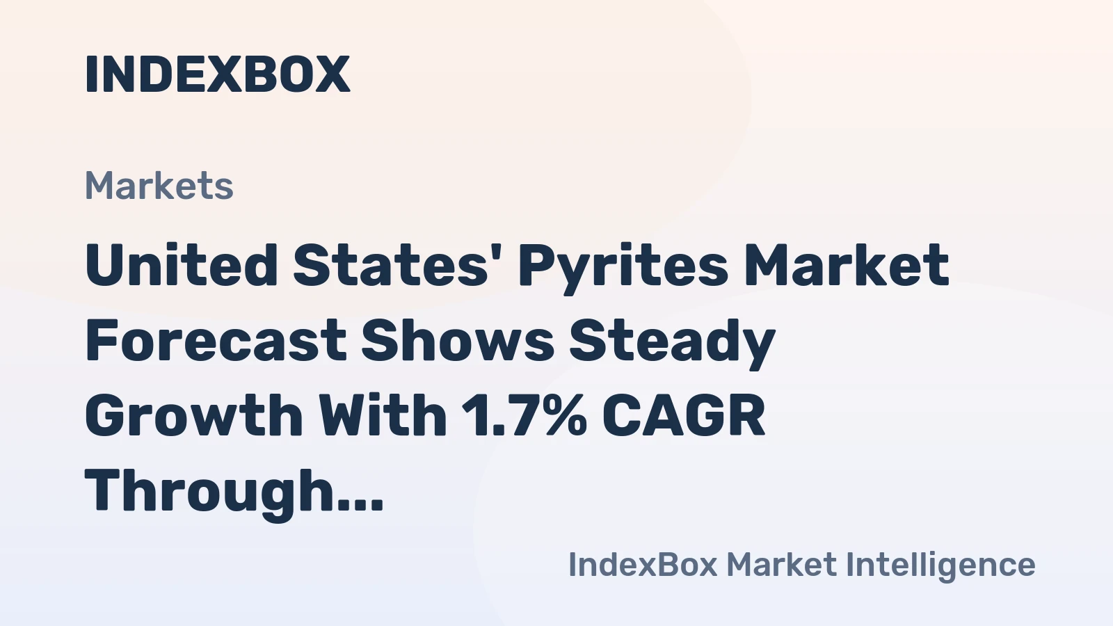 United States' Pyrites Market Forecast Shows Steady Growth With 1.7% CAGR Through 2035