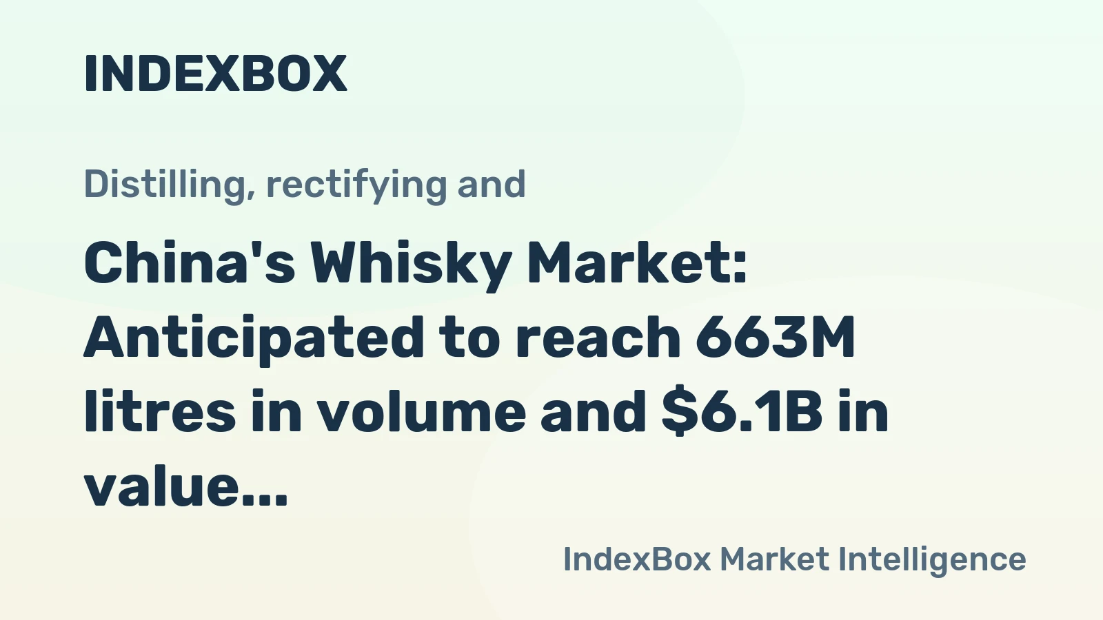 China's Whisky Market: Anticipated to reach 663M litres in volume and $6.1B in value by 2035