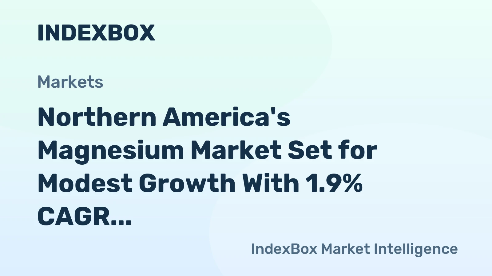 Northern America's Magnesium Market Set for Modest Growth With 1.9% CAGR in Value Through 2035