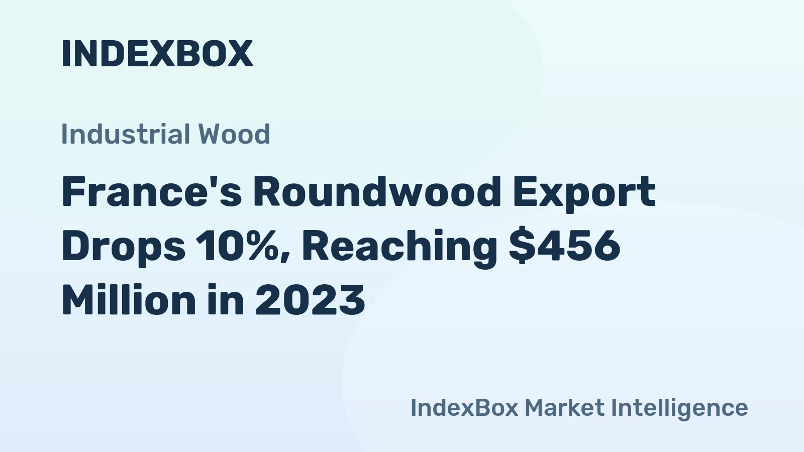 France's Roundwood Export Drops 10%, Reaching $456 Million in 2023