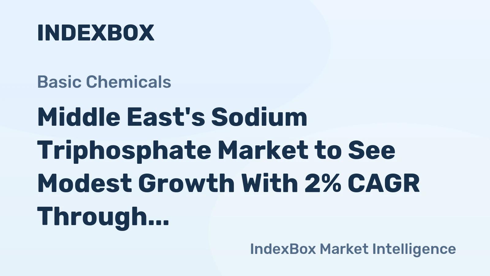 Middle East's Sodium Triphosphate Market to See Modest Growth With 2% CAGR Through 2035