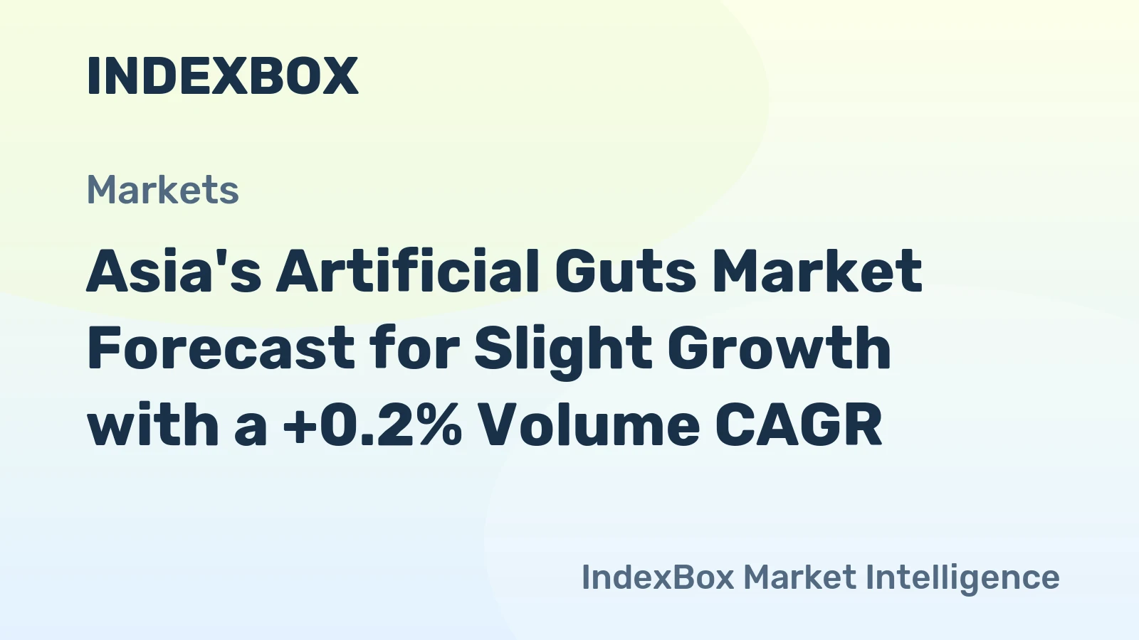 Asia's Artificial Guts Market Forecast for Slight Growth with a +0.2% Volume CAGR