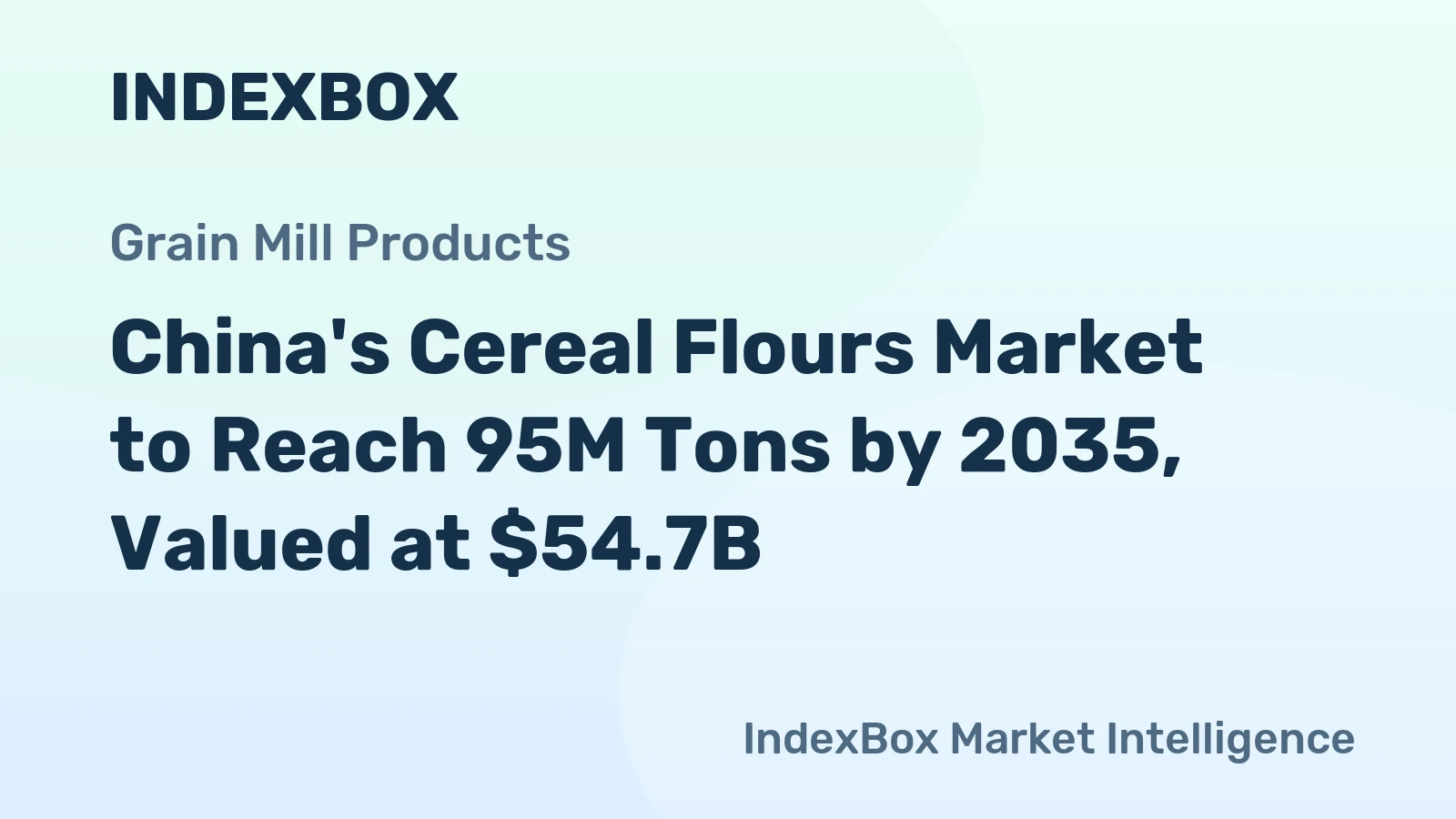 China's Cereal Flours Market to Reach 95M Tons by 2035, Valued at $54.7B