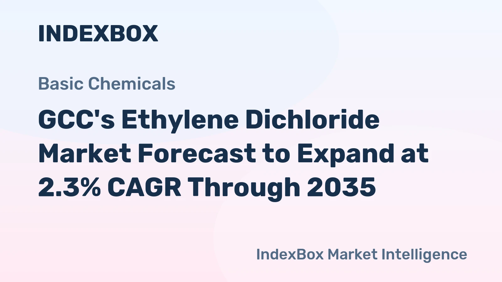 GCC's Ethylene Dichloride Market Forecast to Expand at 2.3% CAGR Through 2035
