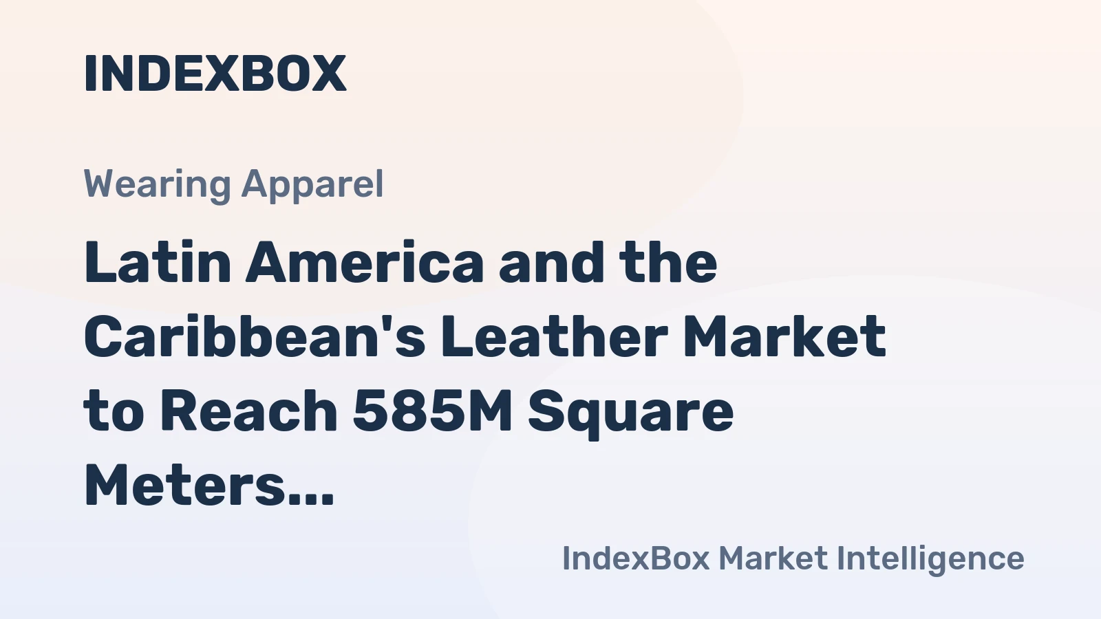 Latin America and the Caribbean's Leather Market to Reach 585M Square Meters Valued at $3.7 Billion