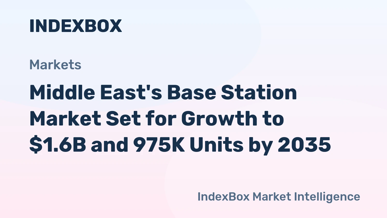 Middle East's Base Station Market Set for Growth to $1.6B and 975K Units by 2035