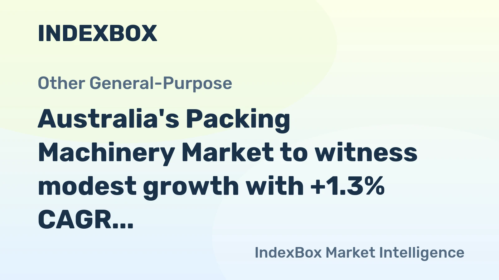 Australia's Packing Machinery Market to witness modest growth with +1.3% CAGR by 2035