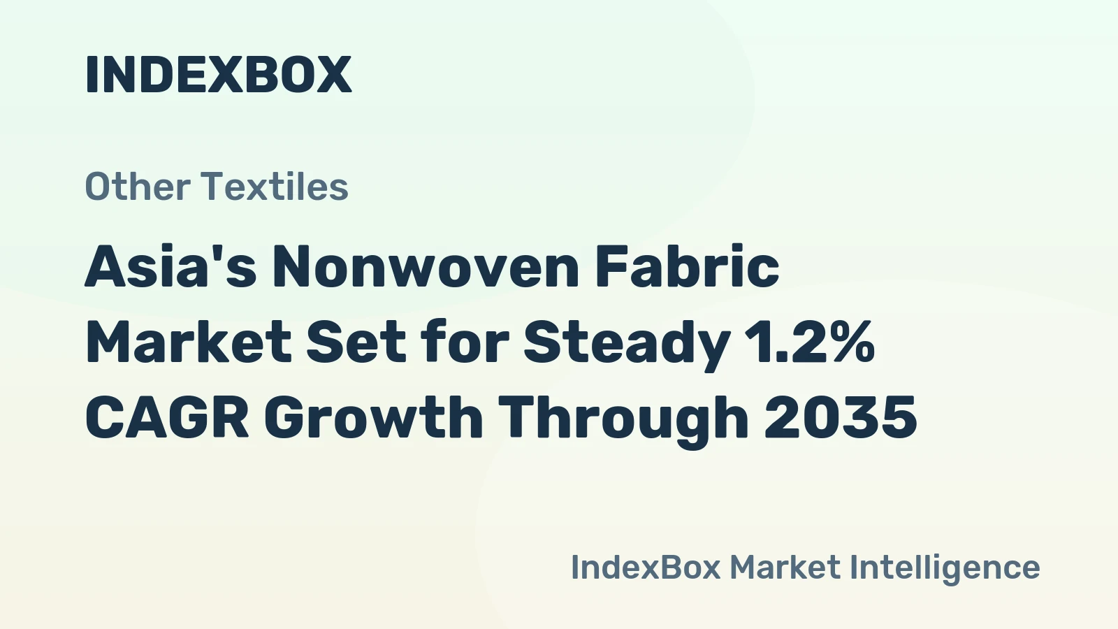Asia's Nonwoven Fabric Market Set for Steady 1.2% CAGR Growth Through 2035
