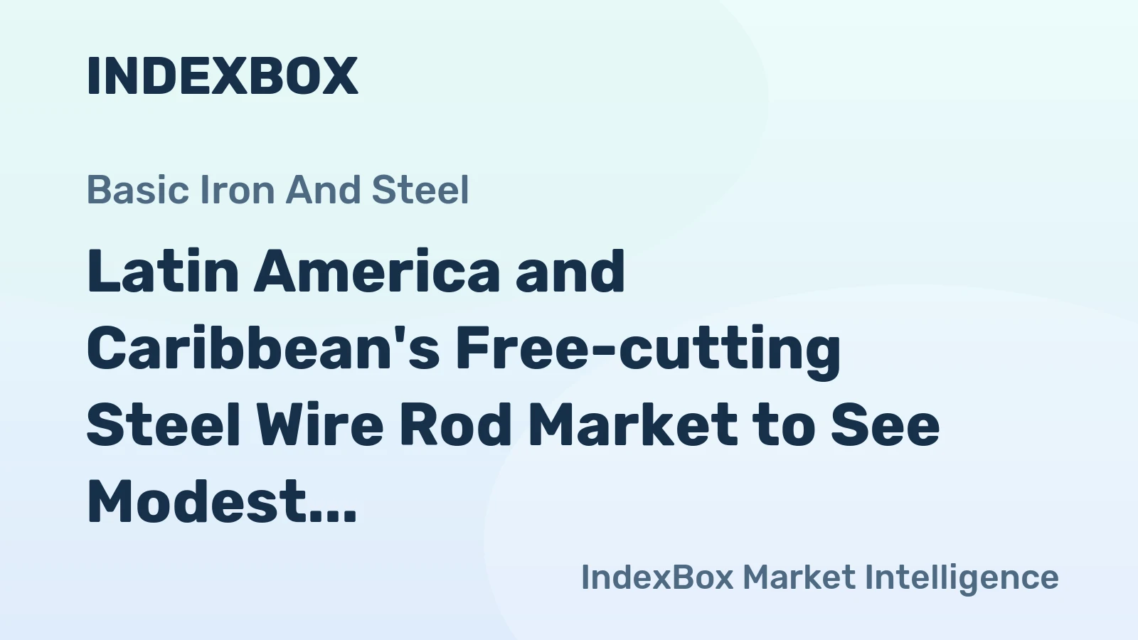 Latin America and Caribbean's Free-cutting Steel Wire Rod Market to See Modest Growth with a +1.0% CAGR through 2035