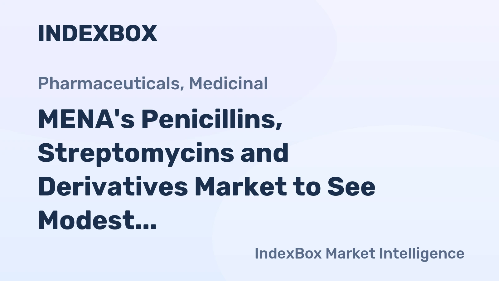 MENA's Penicillins, Streptomycins and Derivatives Market to See Modest Growth at 3.4% CAGR