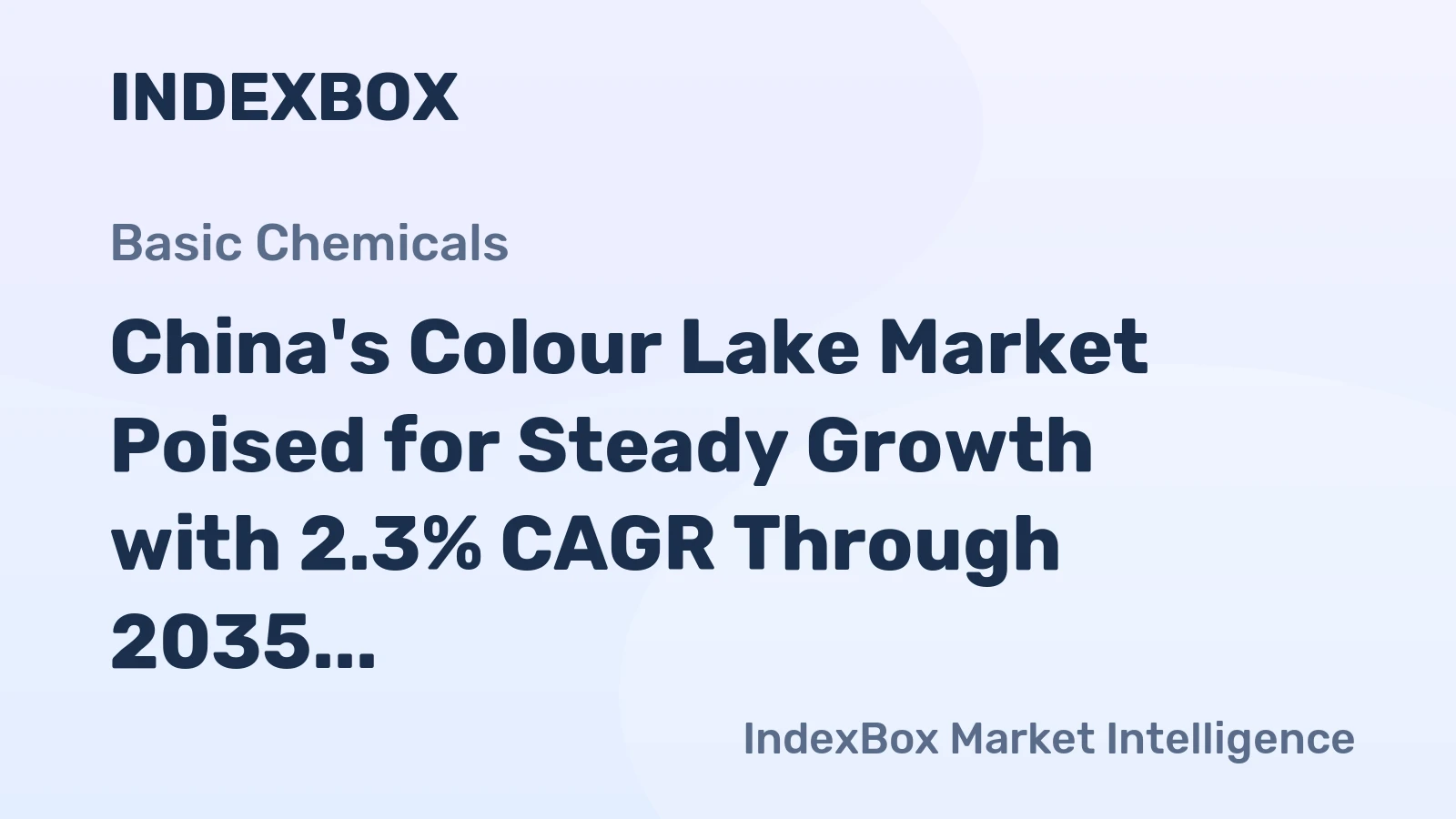 China's Colour Lake Market Poised for Steady Growth with 2.3% CAGR Through 2035