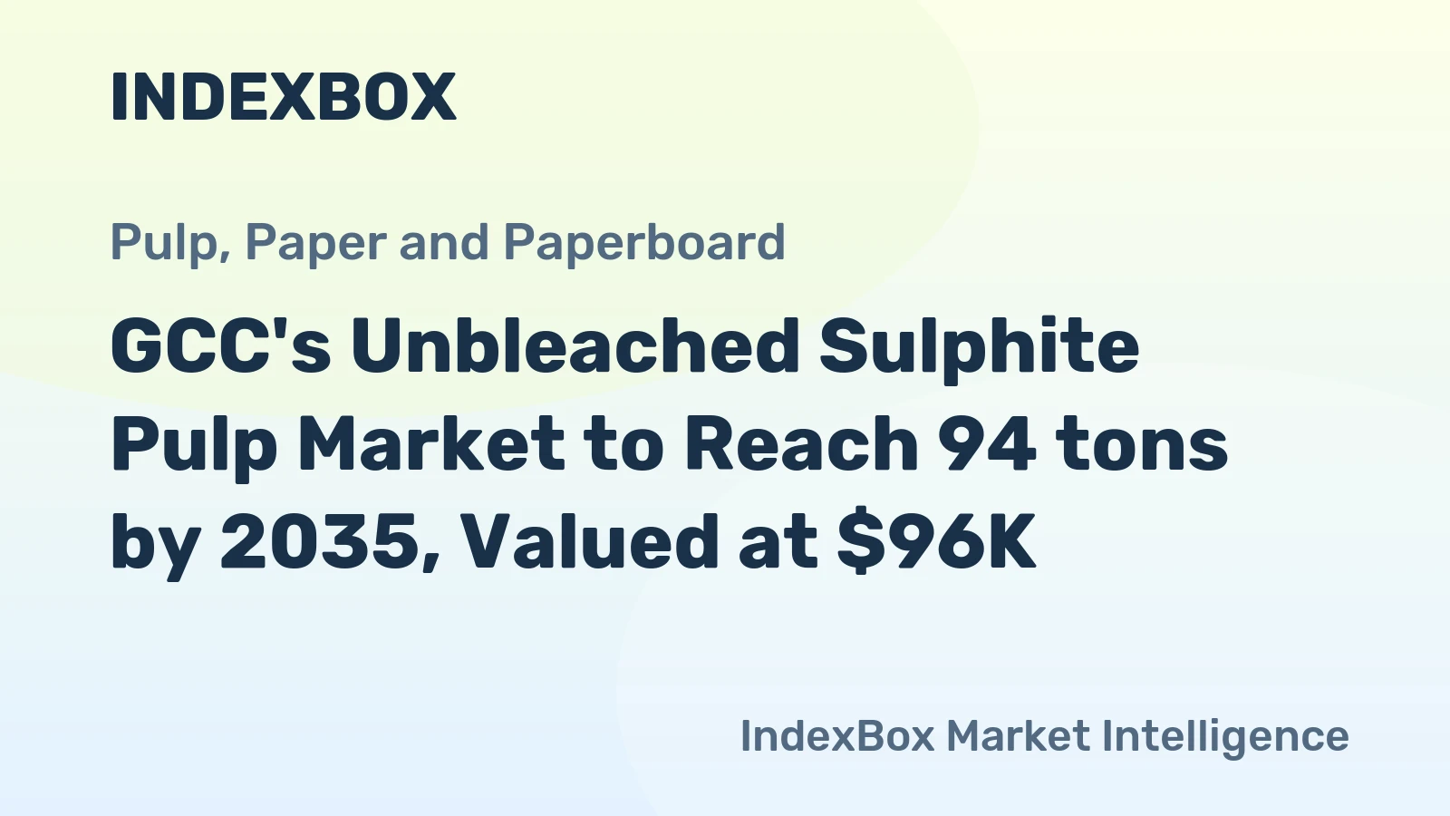 GCC's Unbleached Sulphite Pulp Market to Reach 94 tons by 2035, Valued at $96K