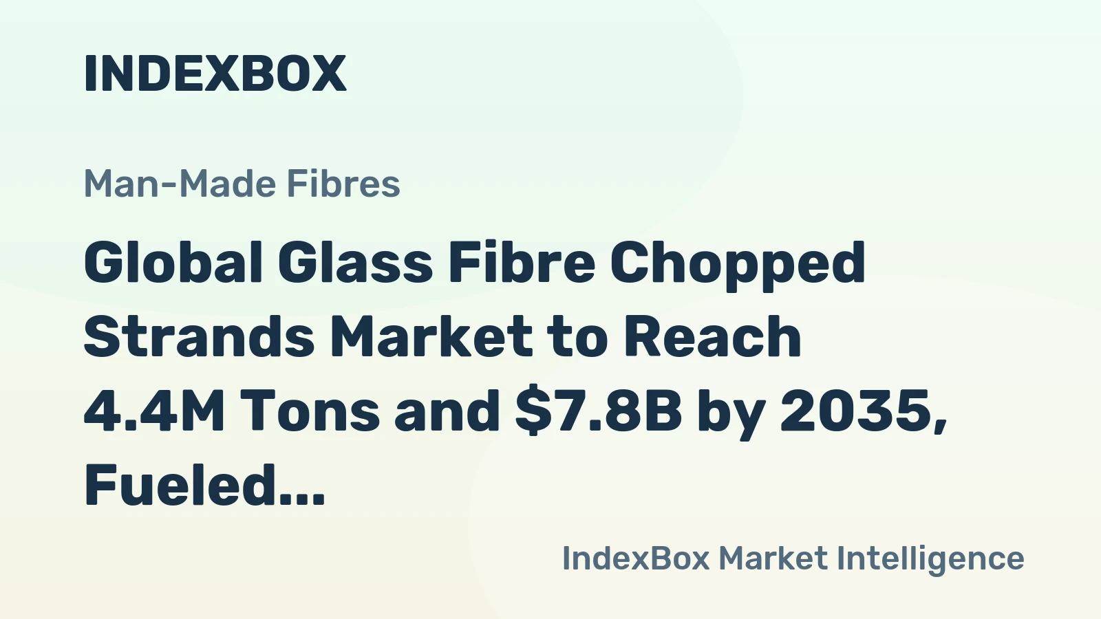 Global Glass Fibre Chopped Strands Market to Reach 4.4M Tons and $7.8B by 2035, Fueled by Rising Demand Worldwide