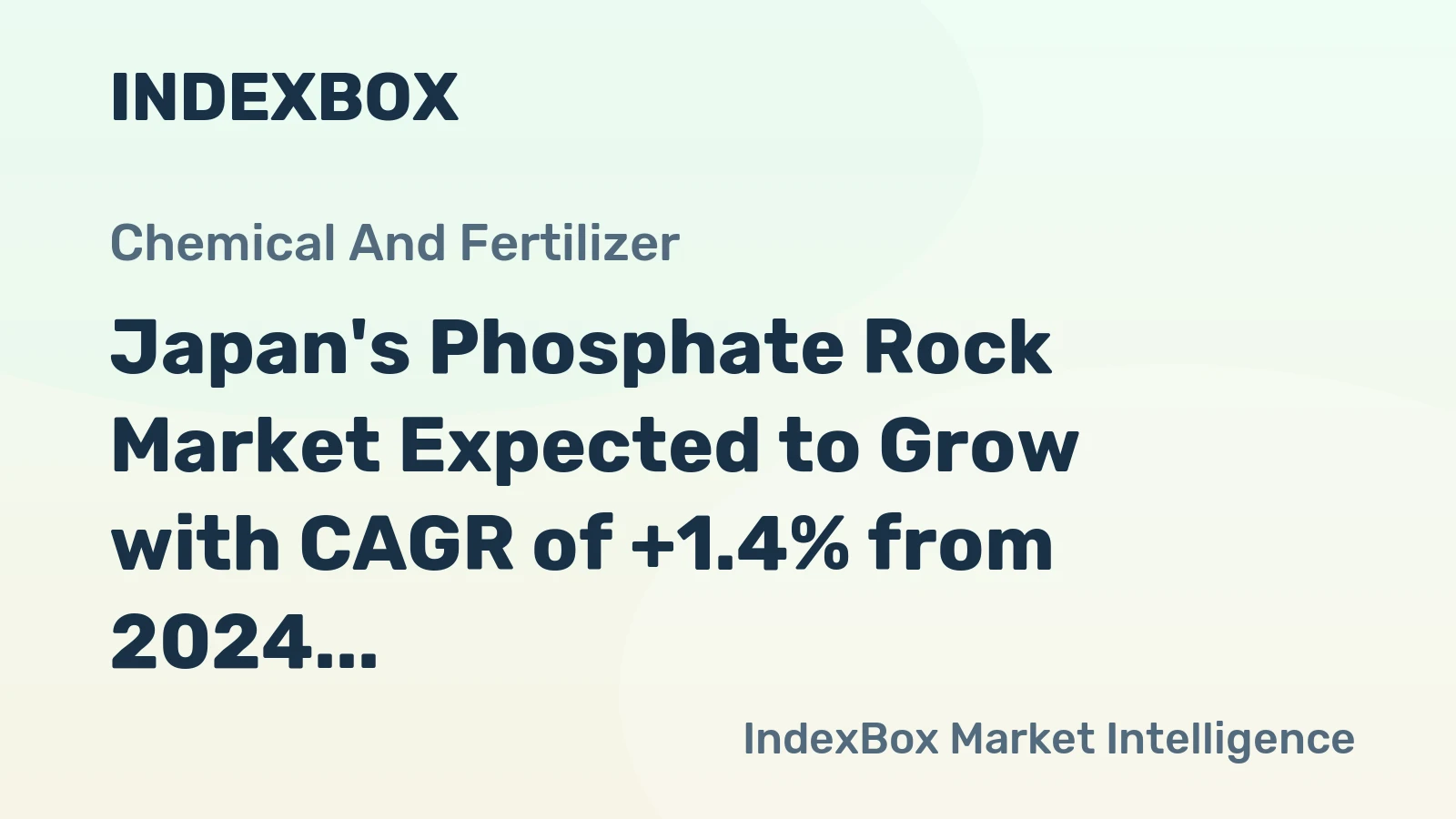 Japan's Phosphate Rock Market Expected to Grow with CAGR of +1.4% from 2024 to 2035