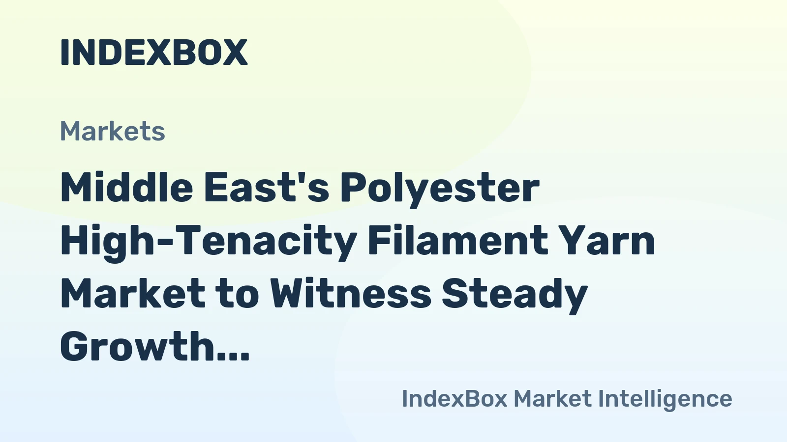 Middle East's Polyester High-Tenacity Filament Yarn Market to Witness Steady Growth with CAGR of +2.3% from 2024 to 2035